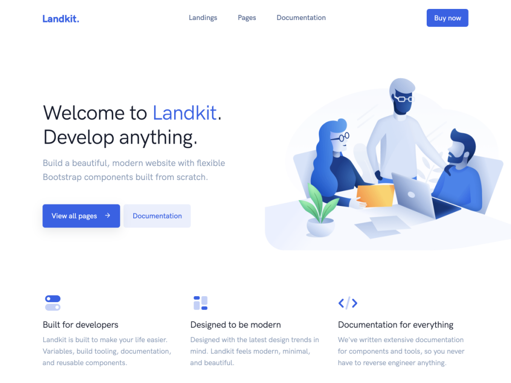 Landing page template migliori design